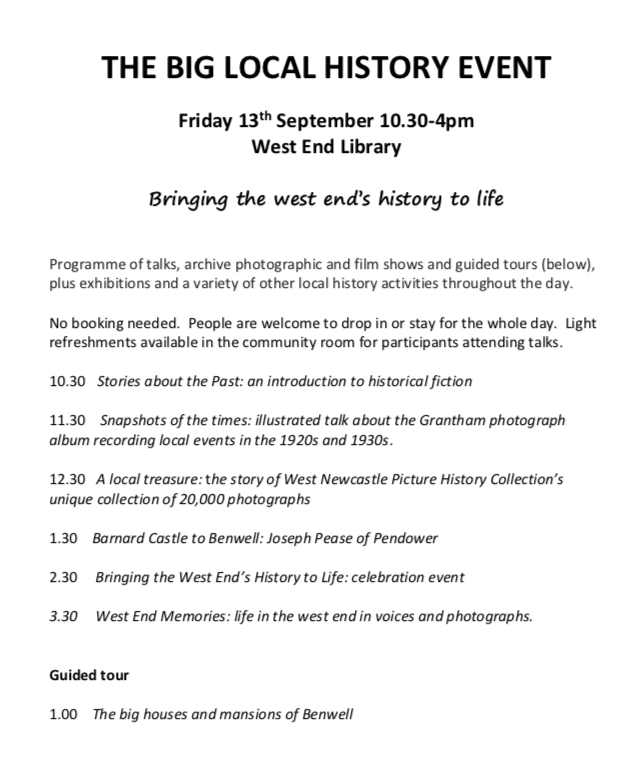 The Big Local History Event | St James' Heritage and Environment Group