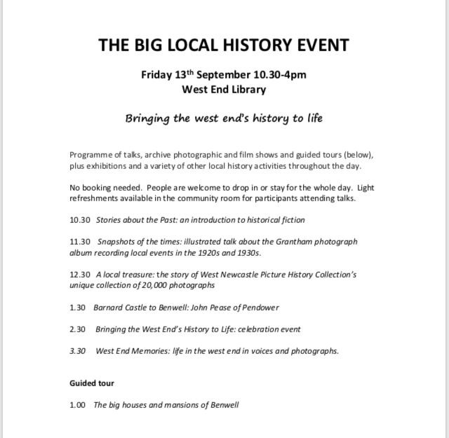 The Big Local History Event | St James' Heritage and Environment Group